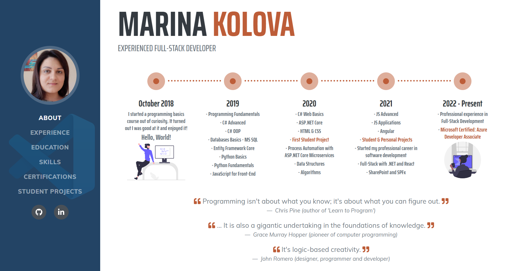 GitHub - marinakolova/my-resume: 📄 My resume as one page site. Hosted ...